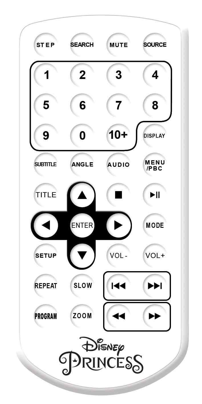 LEXIBOOK DVDP6DP Disney Princess Portable DVD Player with car Adaptor ...