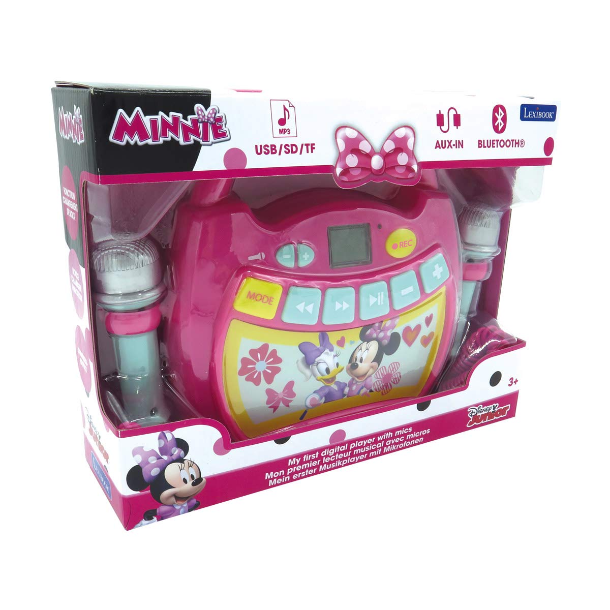Lexibook MP300MNZ Disney Minnie, My First Karaoke Digital Player with 2 ...