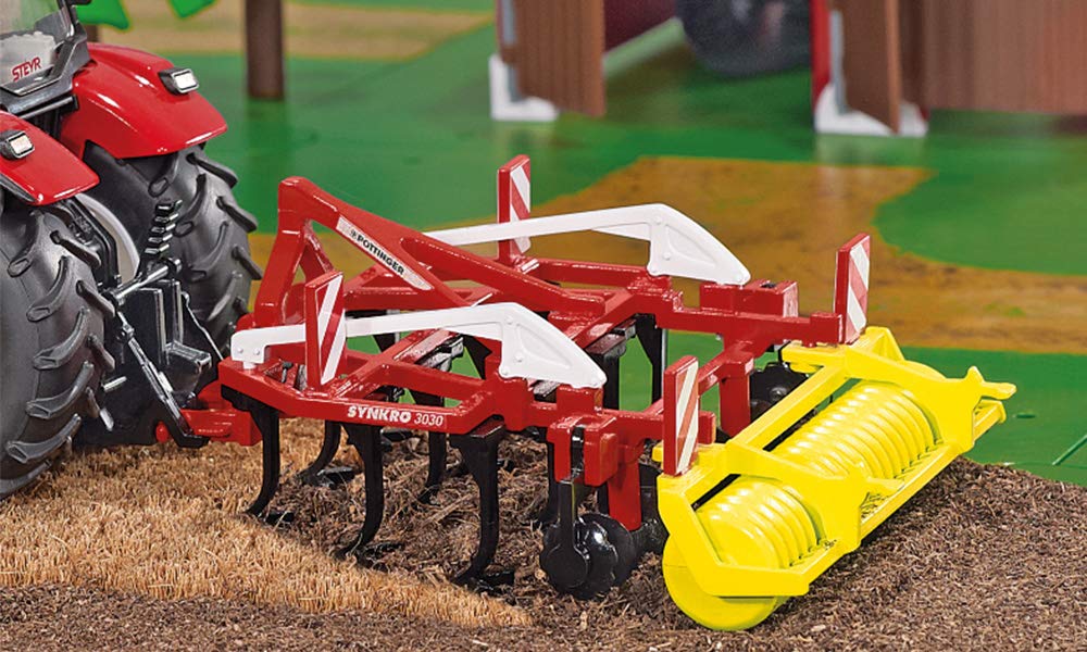 SIKU 2067 Farmer Pöttinger Synkro Cultivator, Red – TopToy
