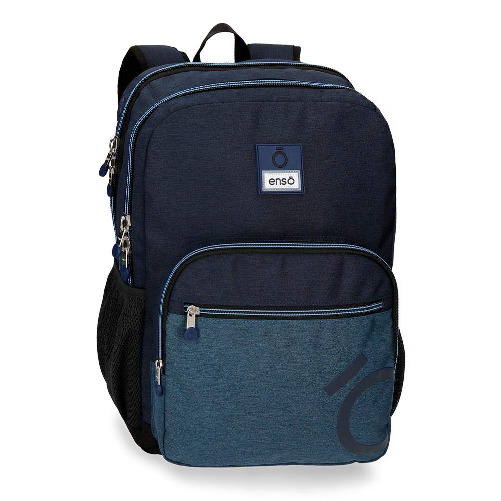 Enso Blue Double compartment Backpack Adaptable to trolley Blue 30 ...