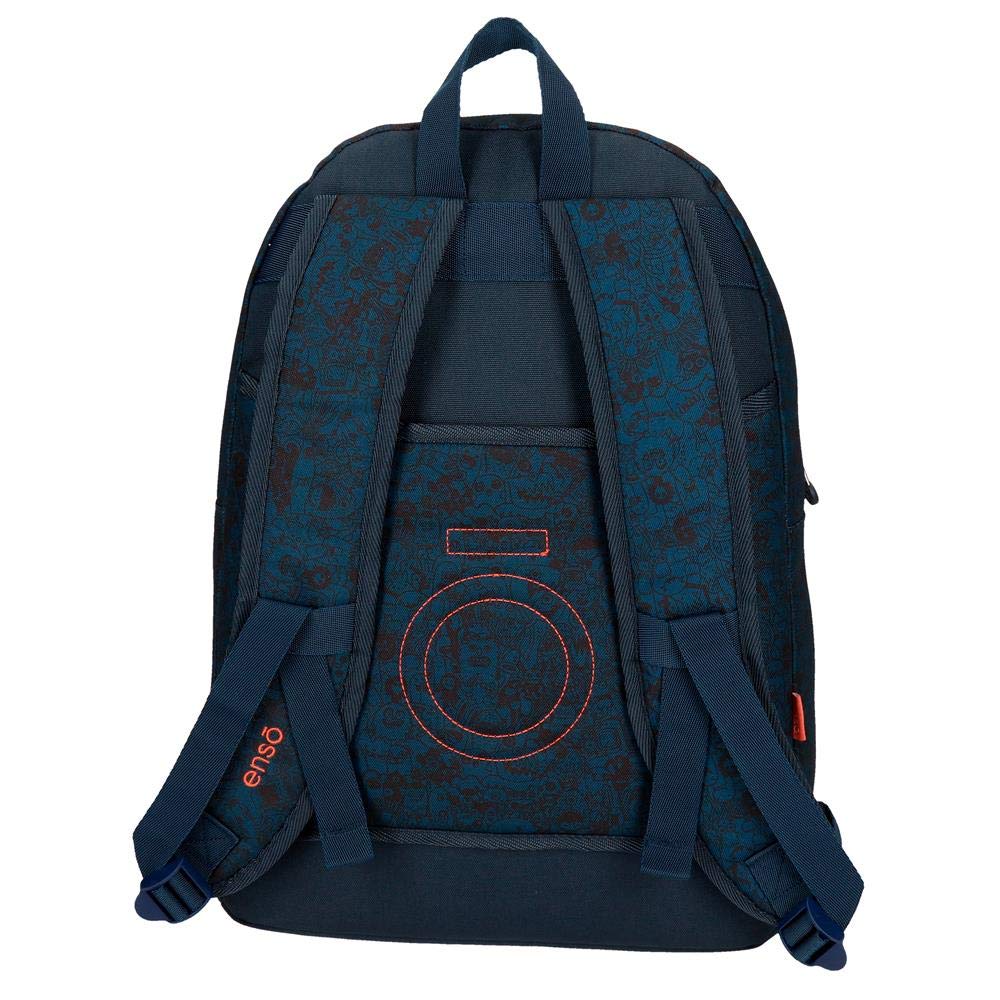 Enso Monsters Laptop Backpack Adaptable to trolley Blue 31x42x15 cms ...