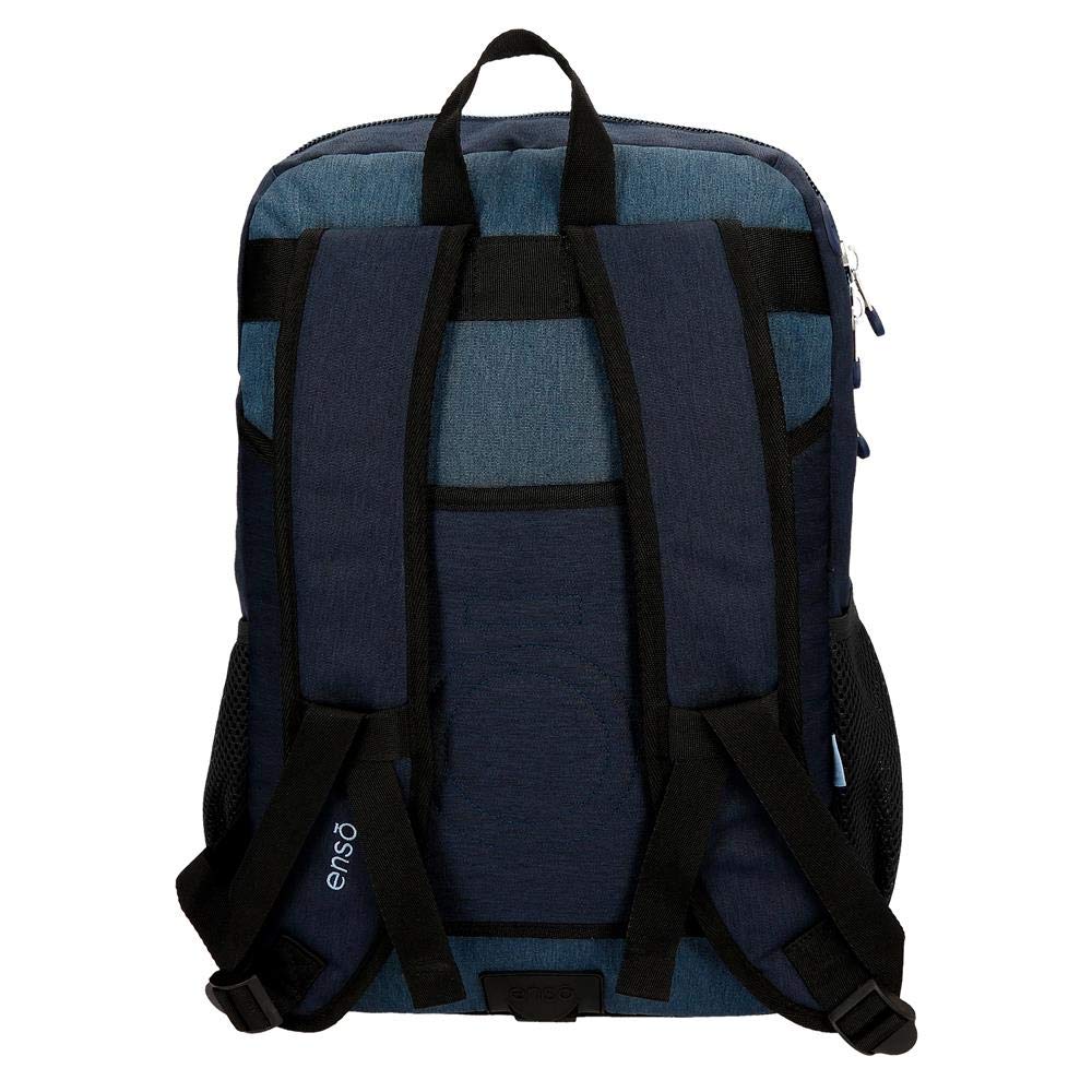 Enso Blue Double compartment Backpack Adaptable to trolley Blue 30 ...