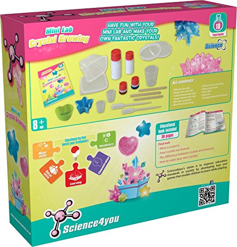 Science4you Mini Lab Crystal Growing Game Educational Science Toy STEM ...