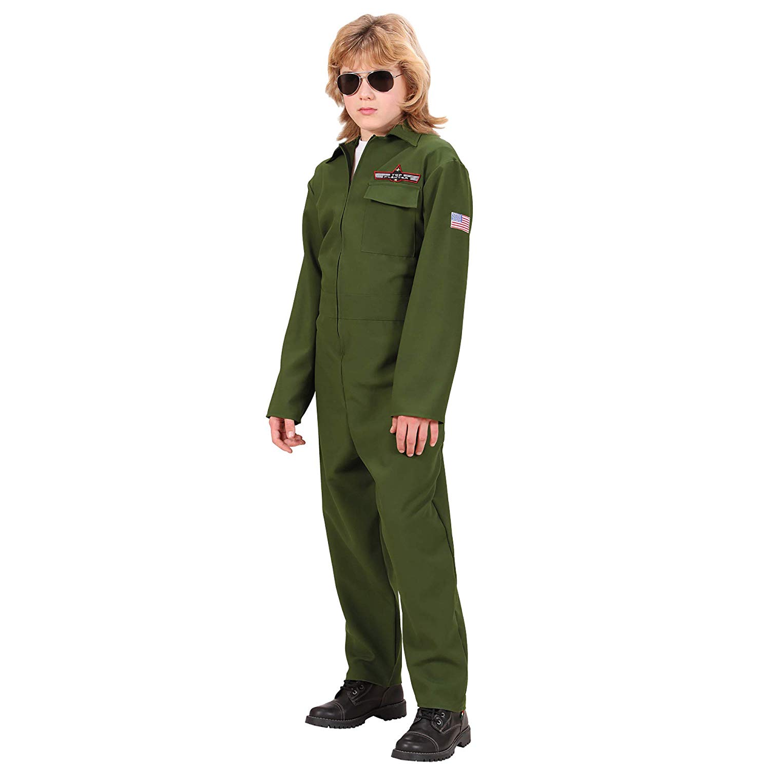 Children’s Heavy Fabric Fighter Jet Pilot Costume Large 11-13 yrs ...