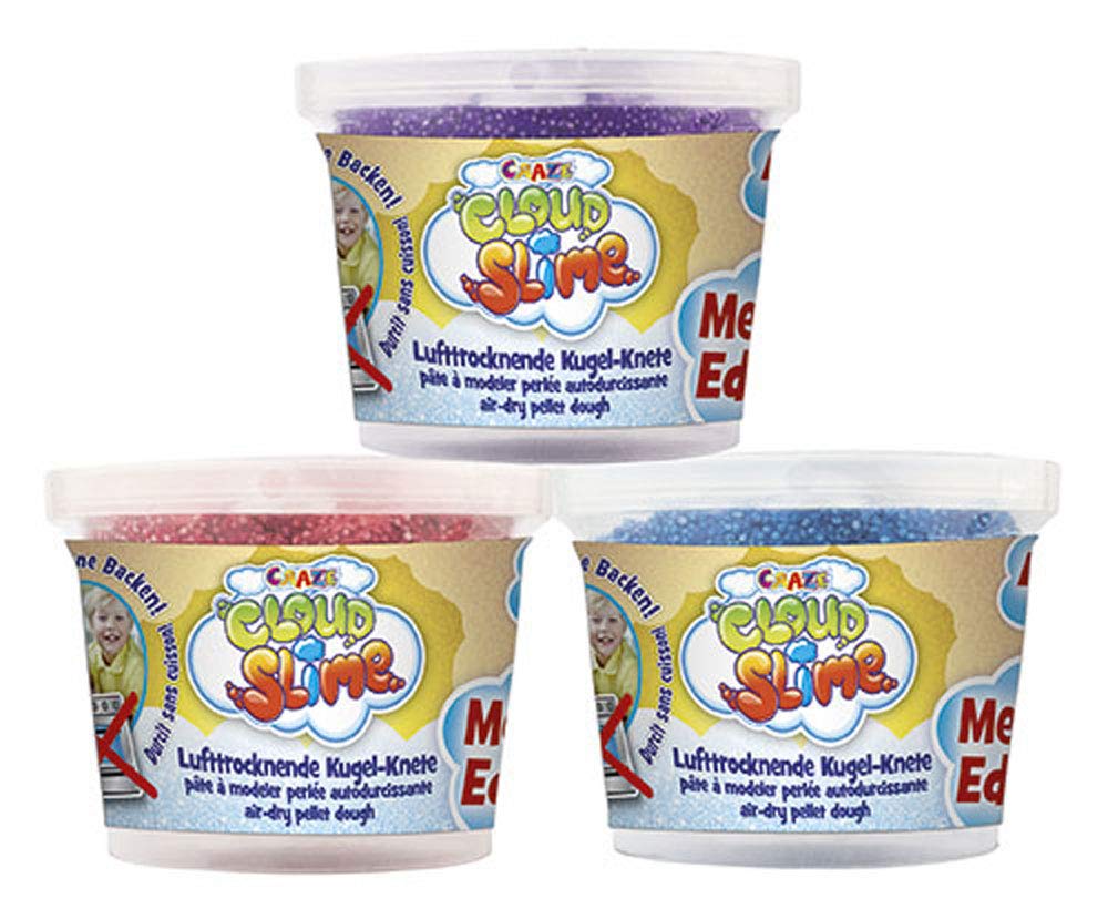 CRAZE CloudSlime Cloud Slime Metallic 3 cans Craft Set Magic Clay kit ...