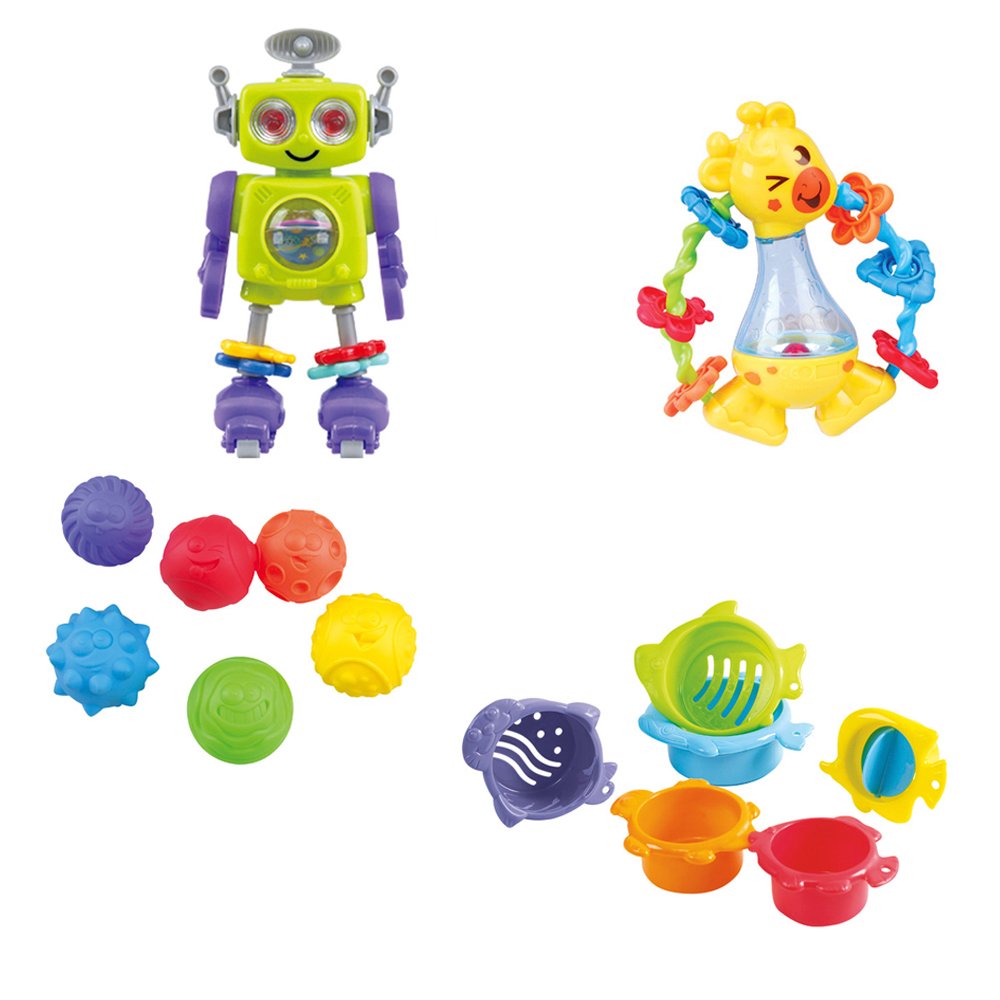 PlayGo Baby Activity Set – Robot and Rattle (Colorbaby 44572 ...
