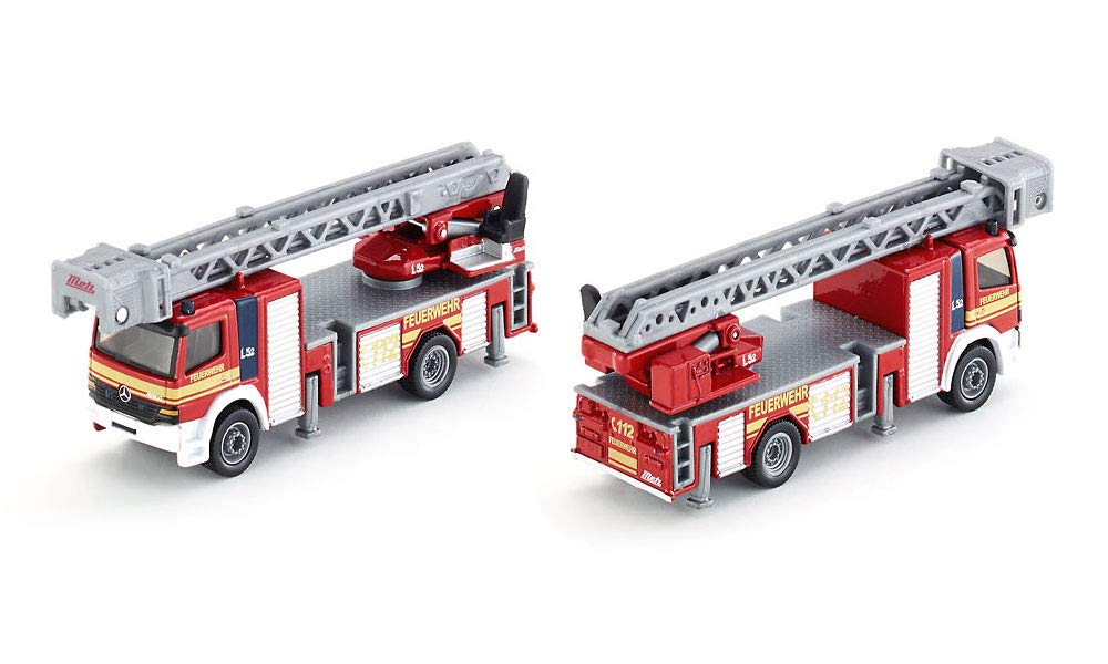 SIKU 1841 Super Mercedes-Benz Fire Engine with Rotating Ladder, Red ...