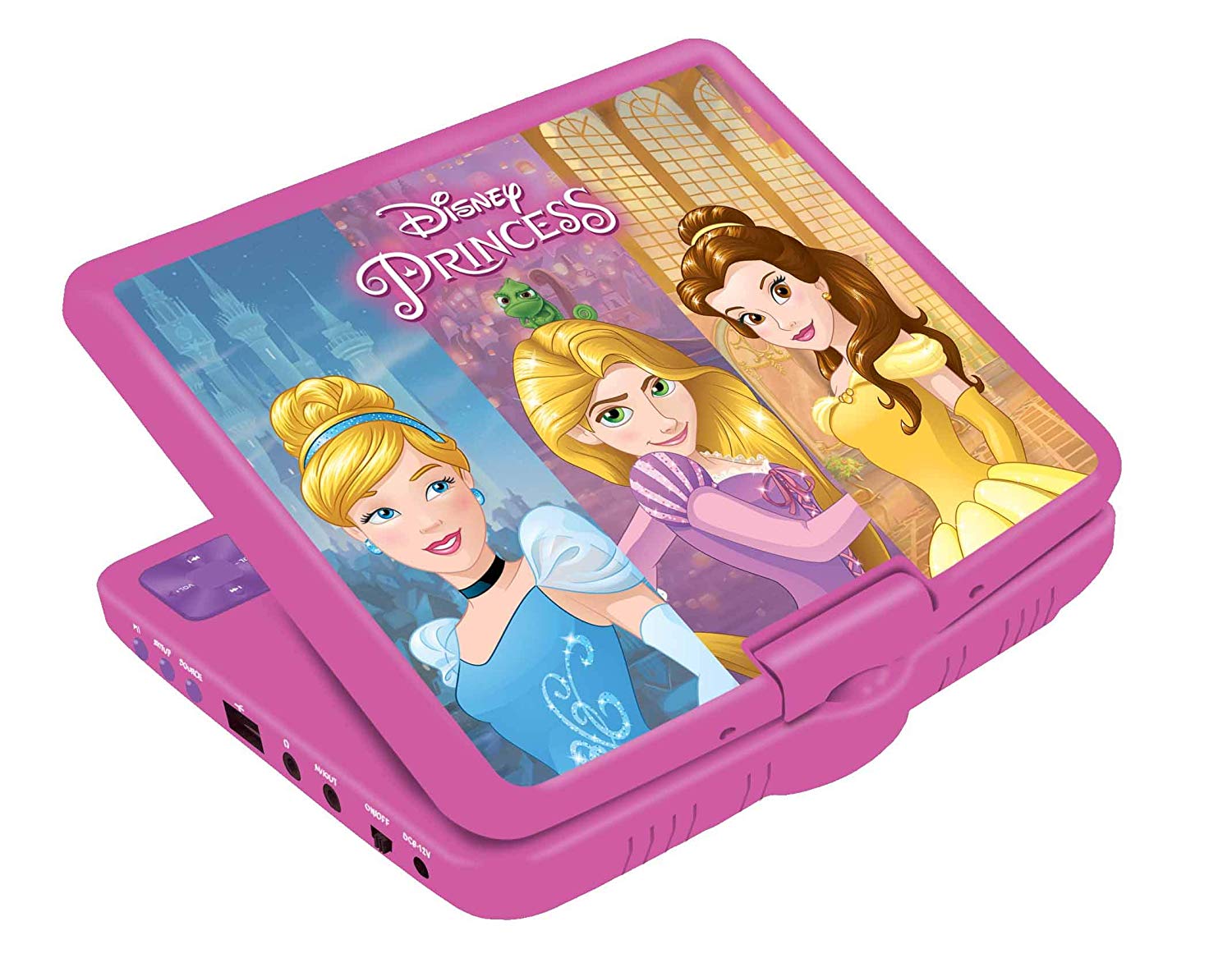 LEXIBOOK DVDP6DP Disney Princess Portable DVD Player with car Adaptor ...