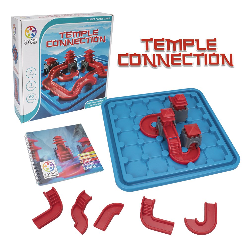 Games-SG283ES Smart Games-Temple Connection Dragon Edition, Educational for Kids, Board Games ...