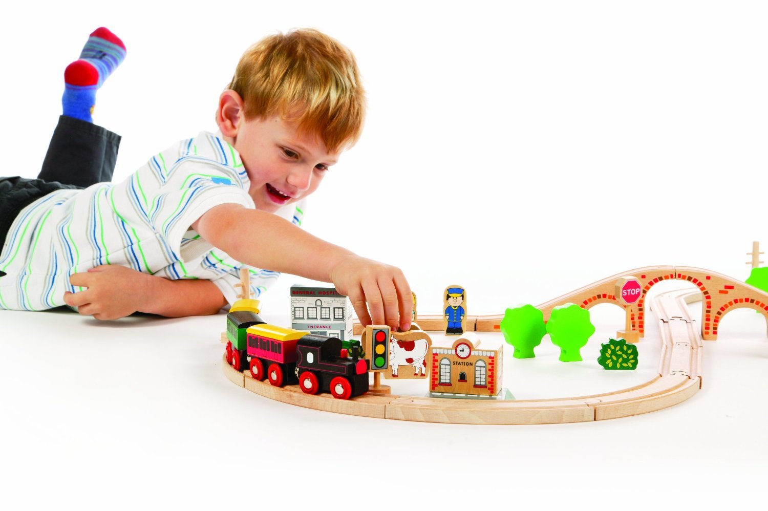 Tidlo Wooden Figure of Eight Train Set (50 Piece) – TopToy