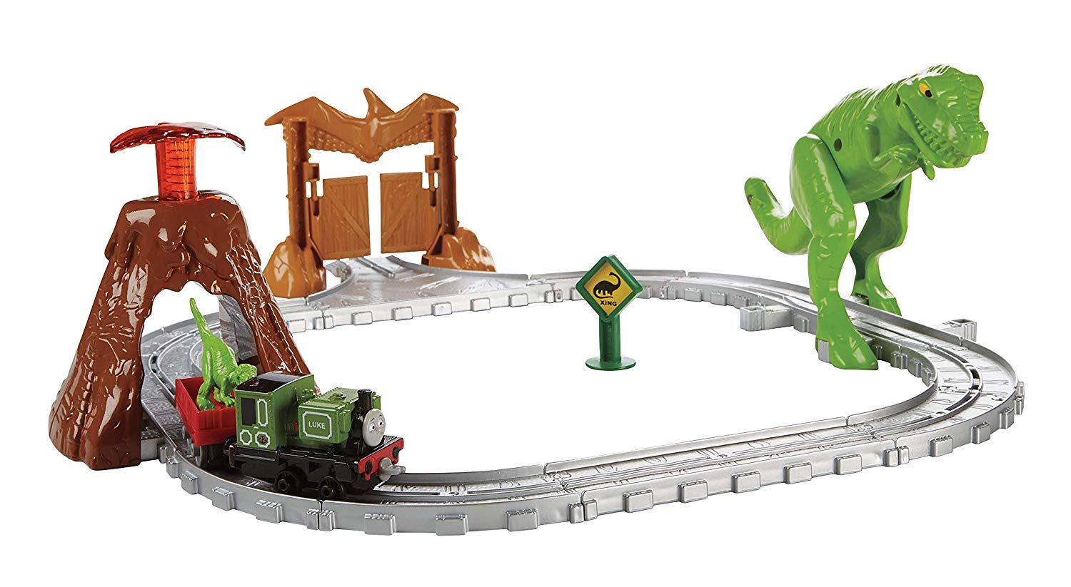 Thomas & Friends FBC67 Dino Discovery Set, Thomas the Tank Engine Toy ...