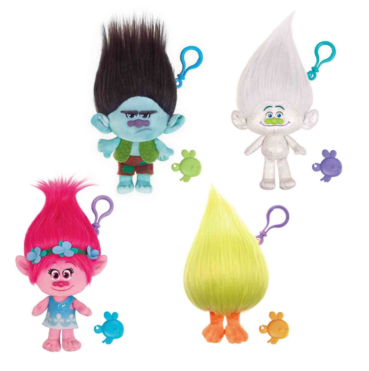 boti 34053 Key Ring Dream Works Trolls Plush Set Of 4, 22 cm – TopToy