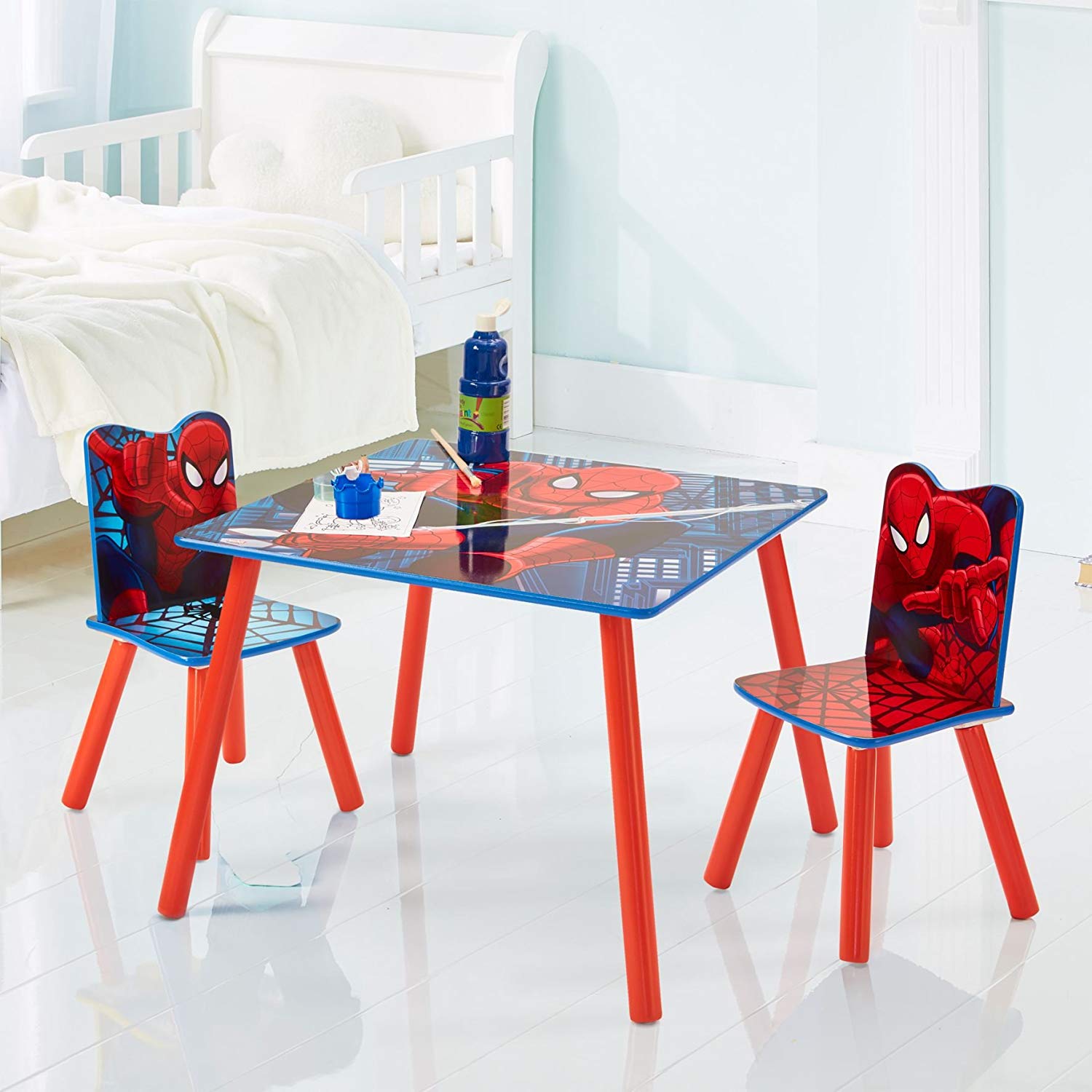 Marvel Spider-Man Kids Table and 2 Chair Set by HelloHome – TopToy