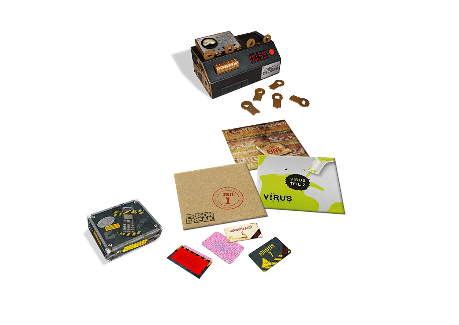 Noris Spiele 606101546 Escape Room Includes 4 Adventures and a Chrono ...