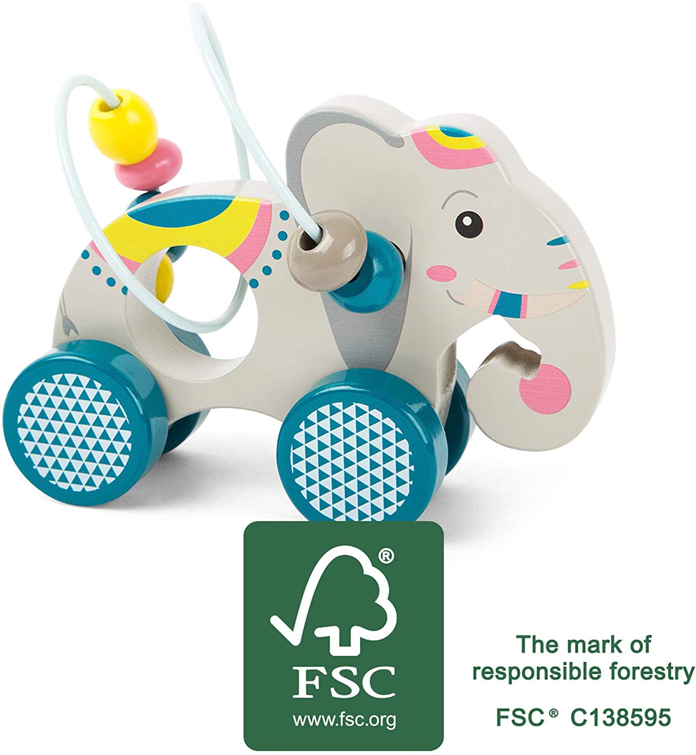 Small Foot Animal with Bead Maze FSC 100%-Certified, Ages 11088 Push ...