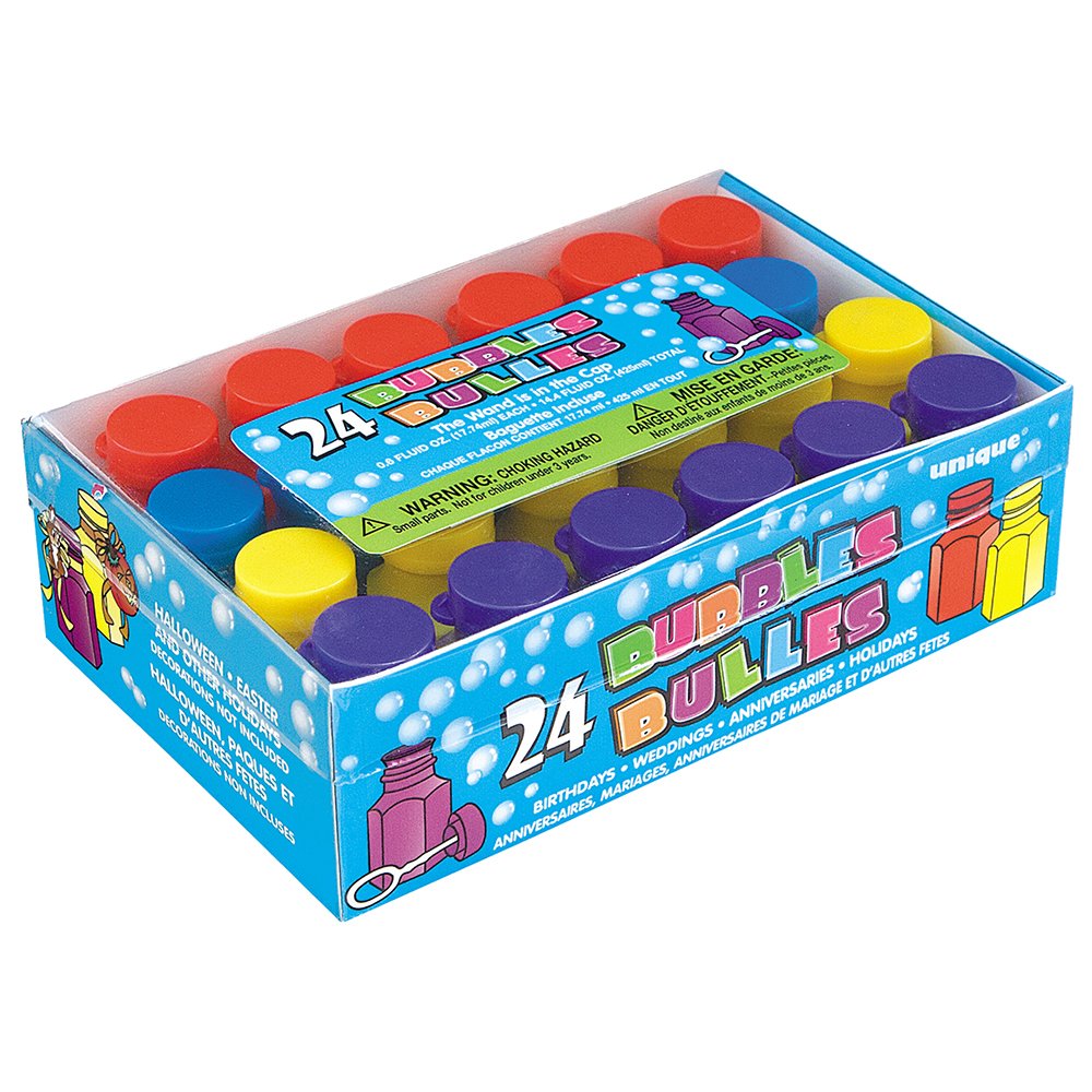 Unique Party 95233 Bubble Party Favors, 24ct, Multicolor, Pack of 24 ...