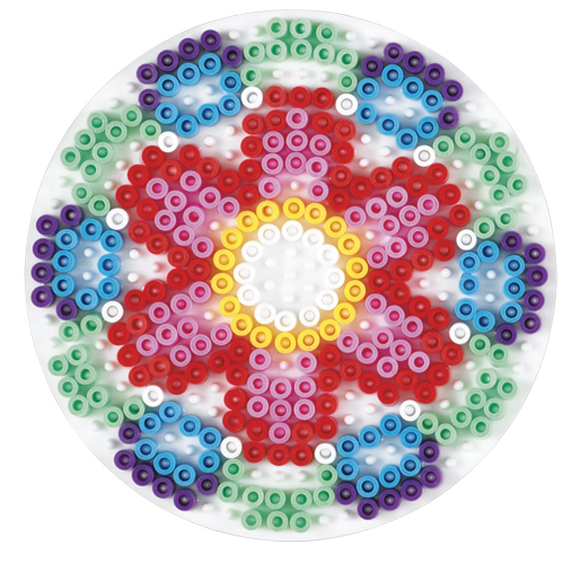 Hama Beads Square, Circle, Hexagon & Heart Pegboard Set – TopToy