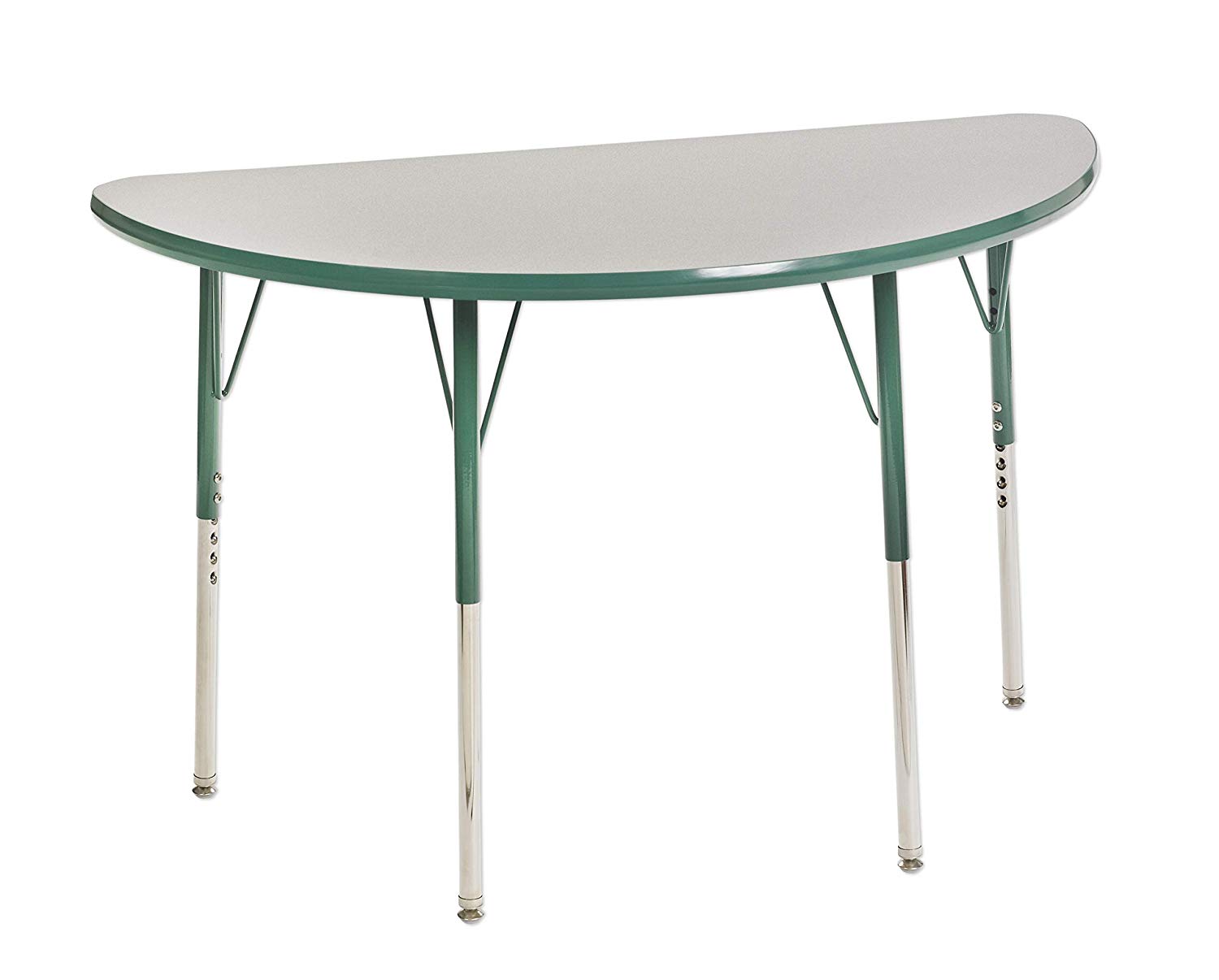 ECR4Kids Mesa T-Mold 24″ x 48″ Half Round School Activity Table ...