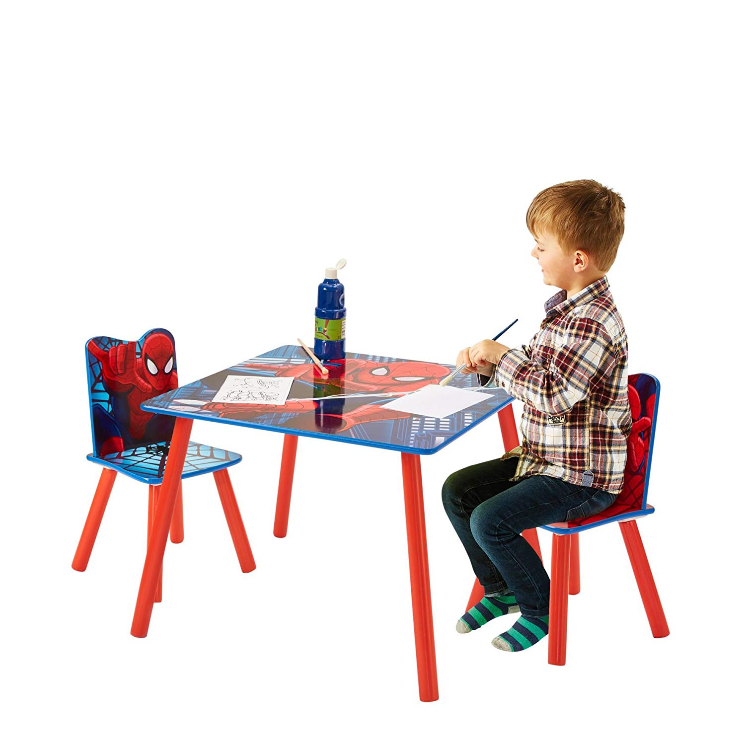 Marvel Spider-Man Kids Table and 2 Chair Set by HelloHome – TopToy