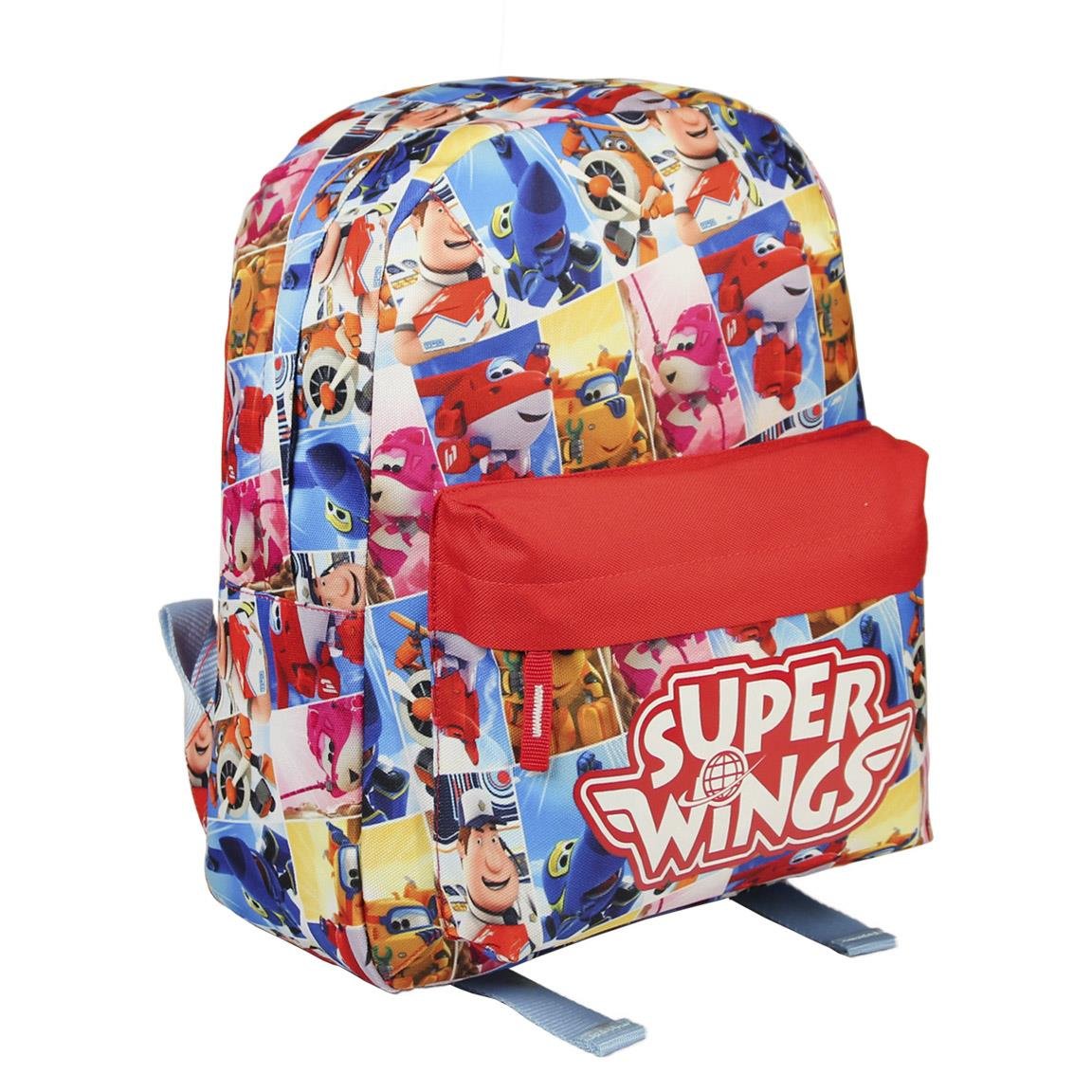 Super Wings Small Light Canvas Backpack with Front Pocket – TopToy