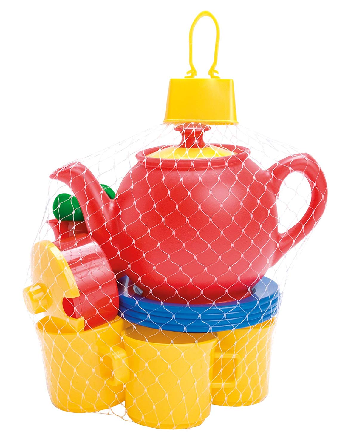 Dantoy Tea Set in Net, Role Play Tea Party with 17 Pieces Pretend Play ...