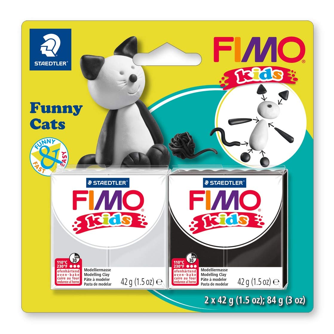 Staedtler 8035 Fimo Kids Super Soft Oven-Hardening Modelling Fun ...