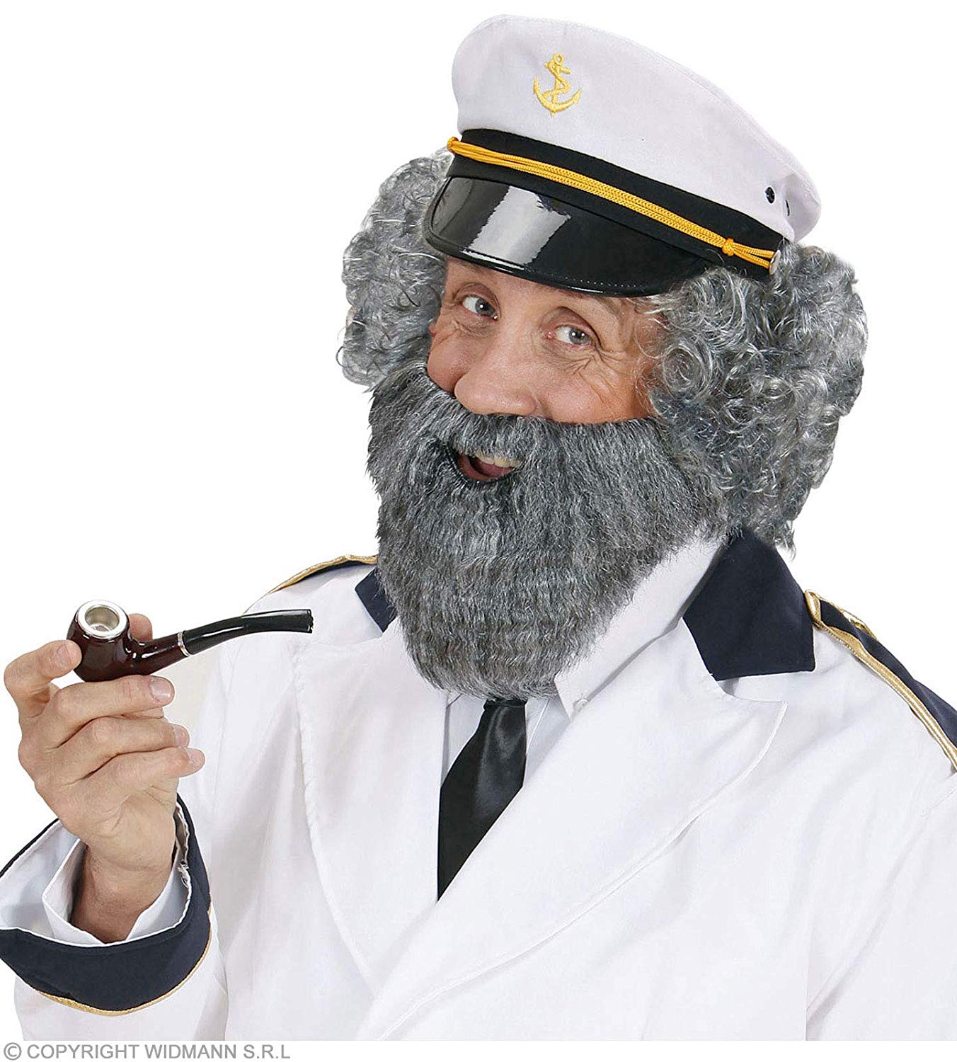 Character Beard with Tash – Grey Character Novelty Fake False ...