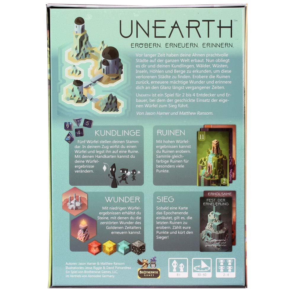 Asmodee BWGD0001 Unearth, Board Game – TopToy