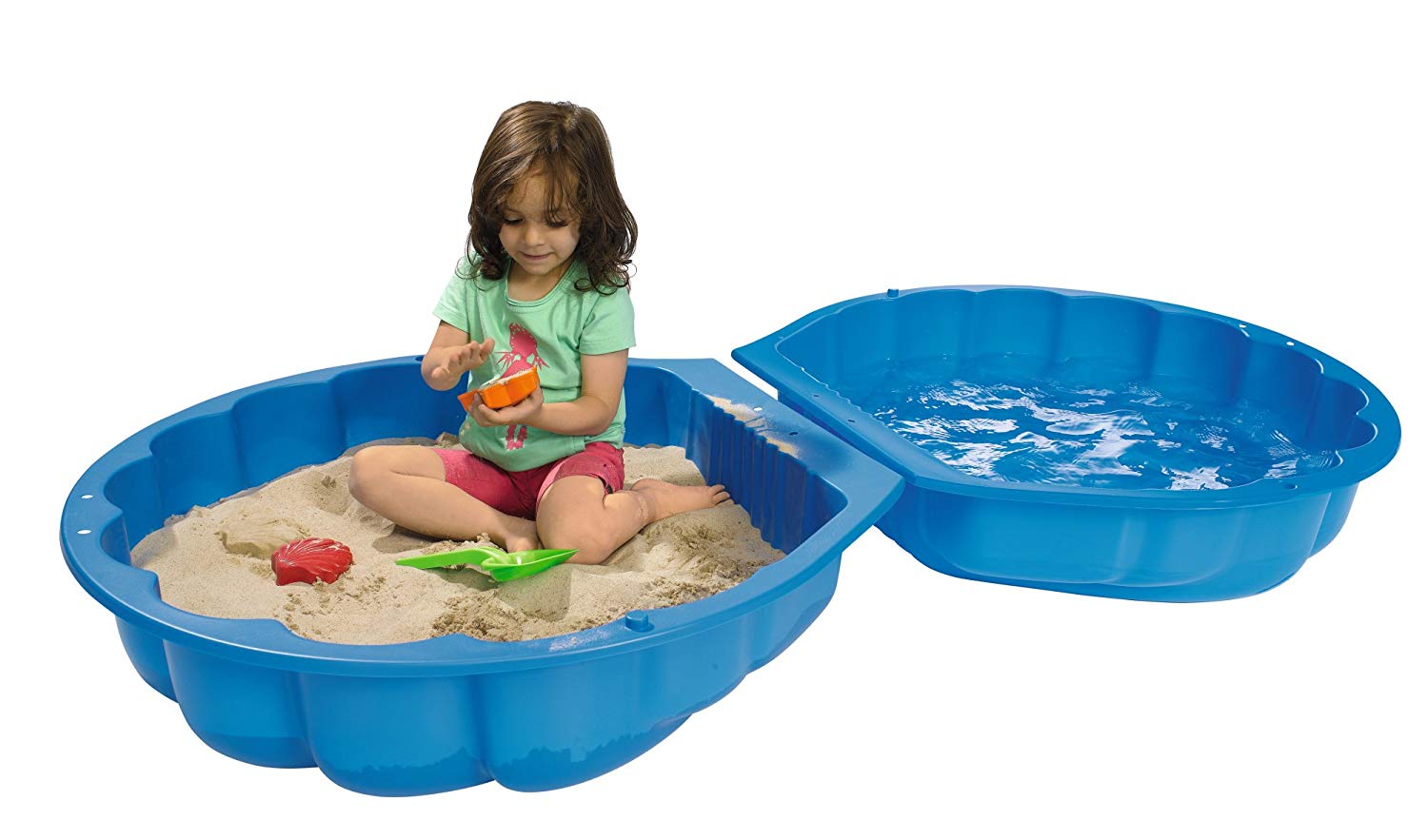 Smoby Blue Shell Design Sandpit and Paddling Pool | For children aged ...