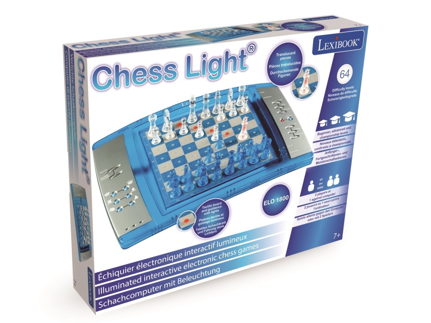 LEXIBOOK LCG3000_12 ChessLight, Electronic Chess Game with Touch ...