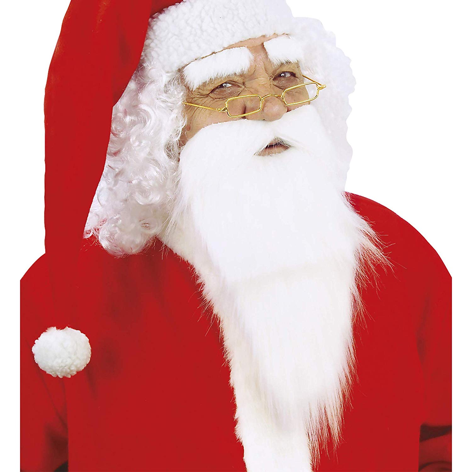 Santa Beard withTash And Eyebrows Disguise Novelty Fake False ...