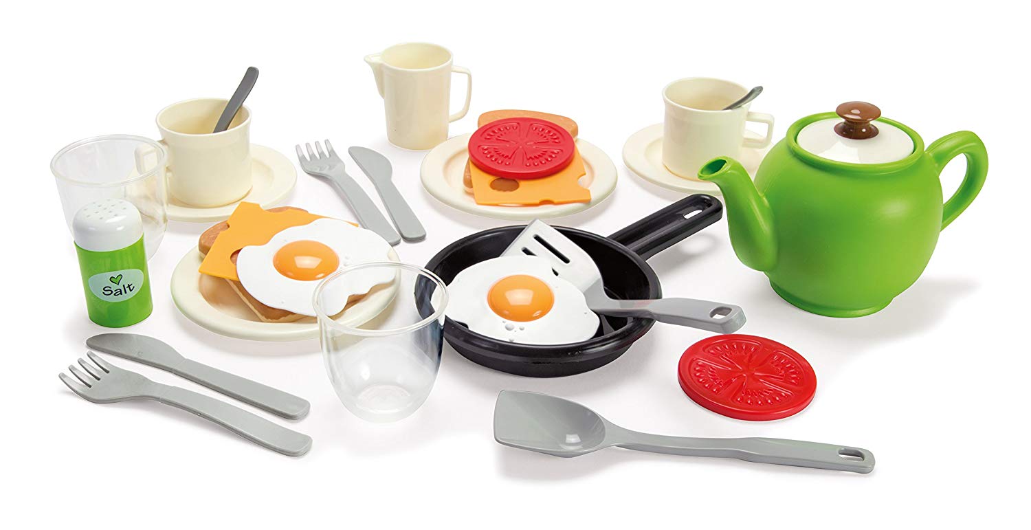 Dantoy Green Garden Breakfast For 2, Role Play Tea and Food Set with 29 ...