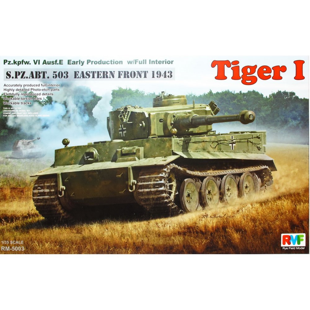 Rye Field Model RM-5003 – Model Kit Tiger I Early Production with Full ...