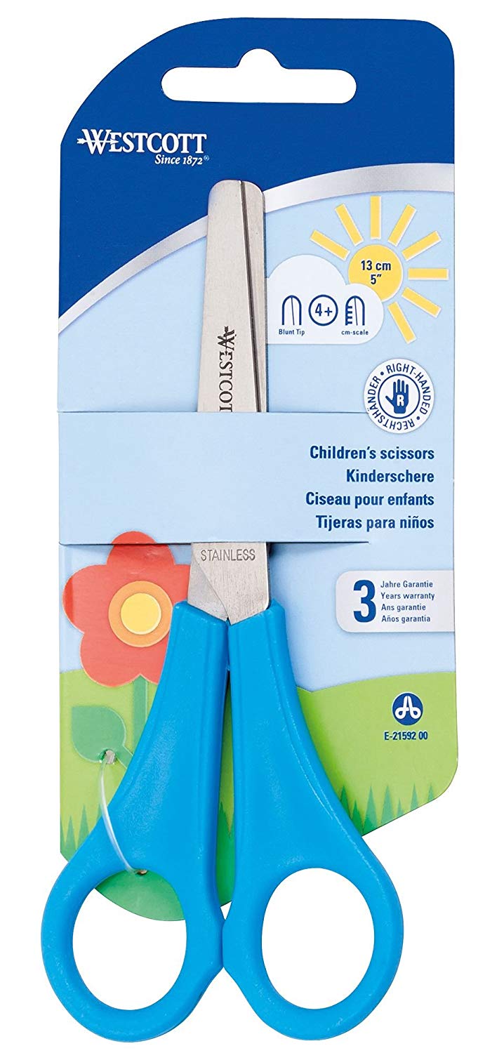 Westcott E-21592 00 Kids Scissor witch cm-scale, blunt tip, 5″/13 cm ...