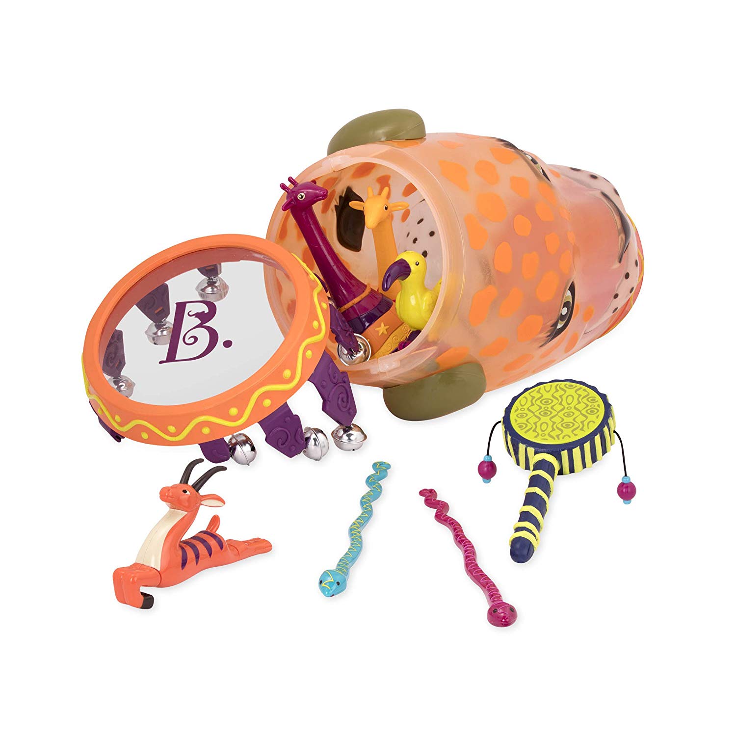 B. Toys 44162 B. Jungle Drum w/Instruments, Multicolor, Orange – TopToy