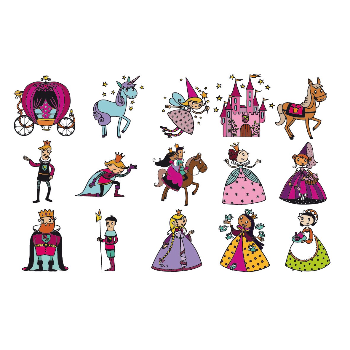 Aladine 3003348 “Stampo Kids” Princess Stamp Set (15-Piece) – TopToy