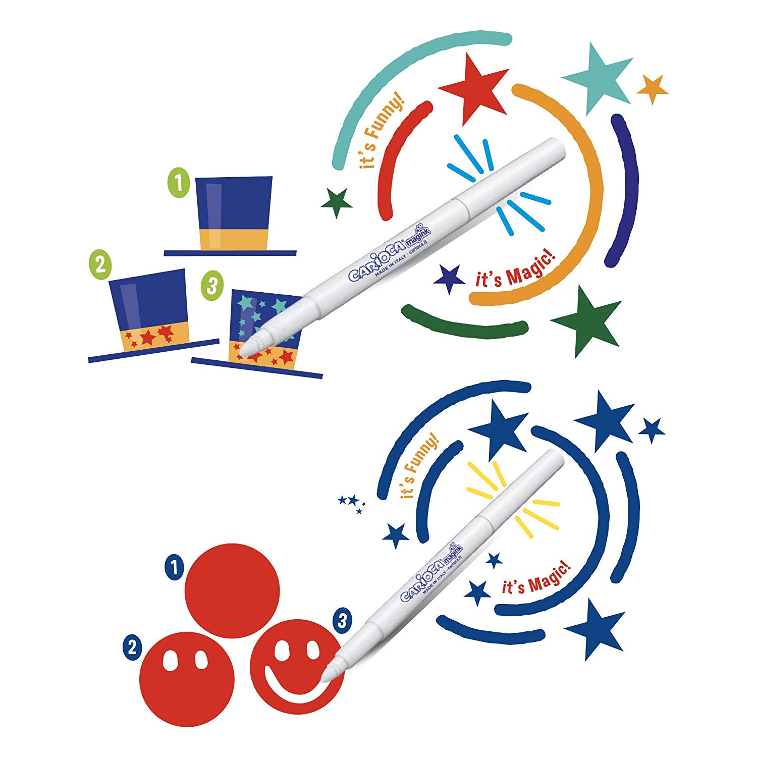 Carioca Stereo Magic20 Special Erasable/Change Color Ink Markers – TopToy