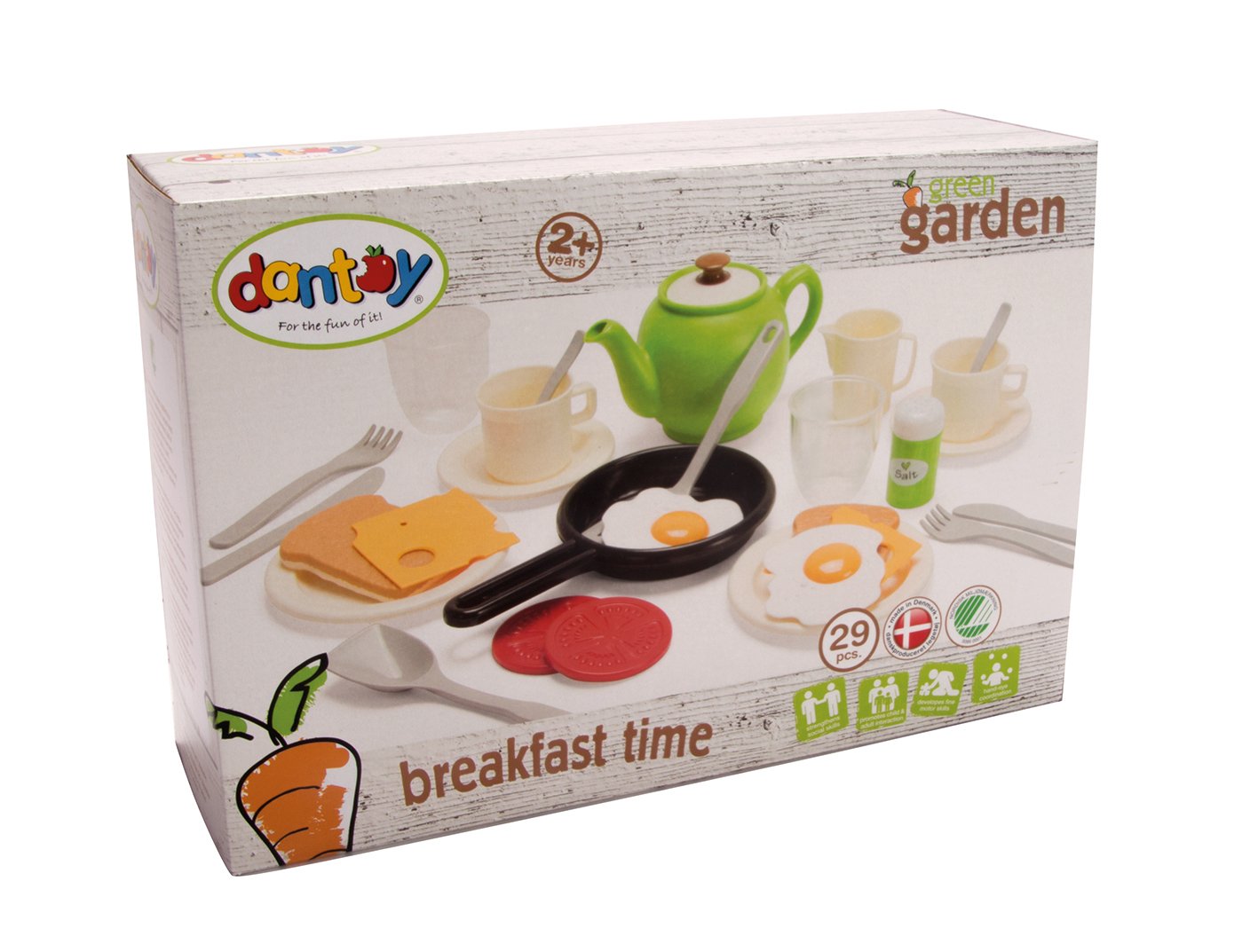Dantoy Green Garden Breakfast For 2, Role Play Tea and Food Set with 29 ...