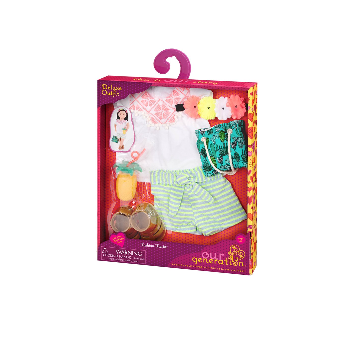 Our Generation BD30294Z Dolls Outfit Fashion Fiesta Deluxe Set for 18 ...