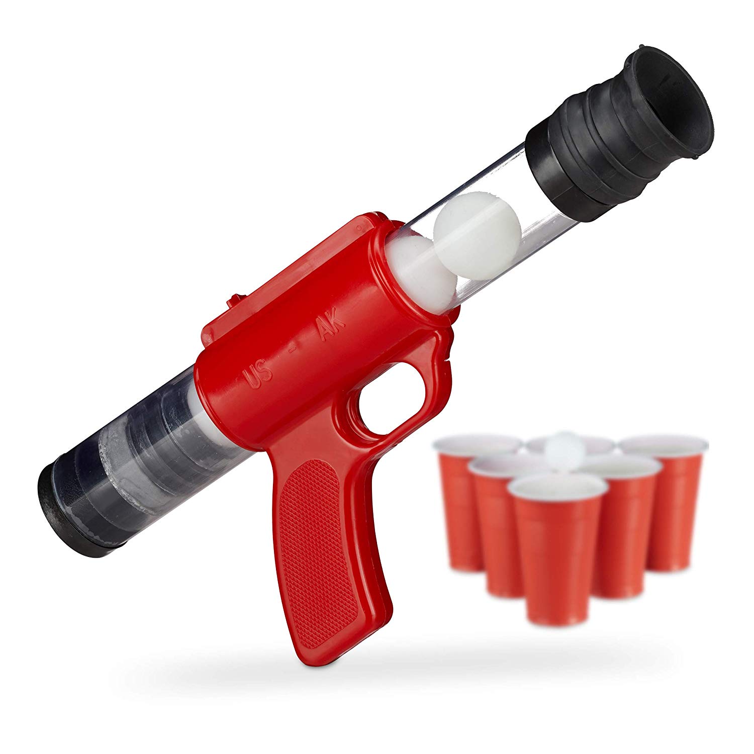 Relaxdays 10023516, Red Popper Beer Pong, Pump & Pull Action Outdoors ...
