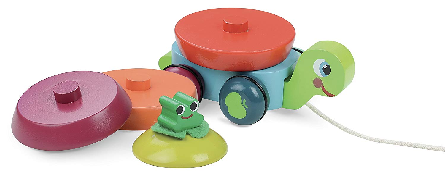 Vilac Vilac4653 Turtle Stacker Pull Toy, Multi-Color – TopToy