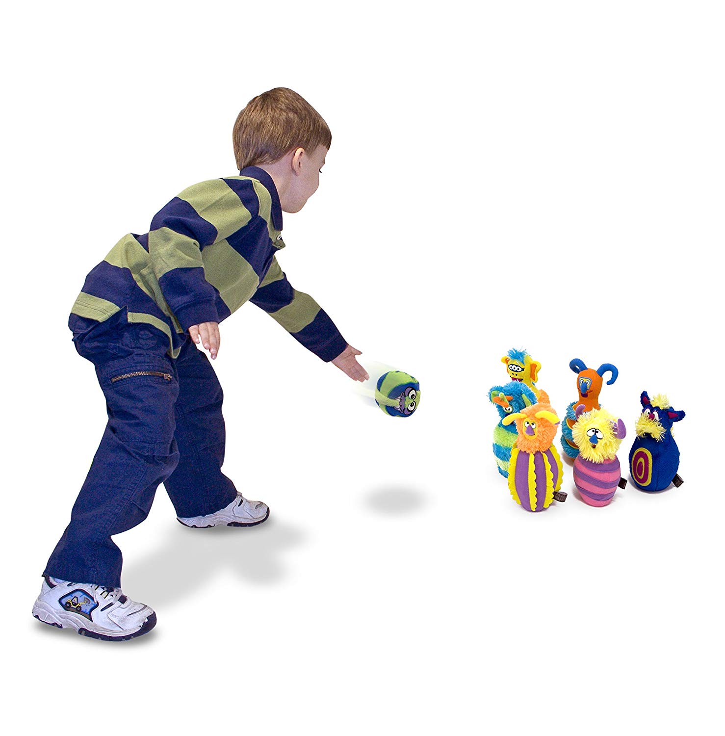 Melissa & Doug Monster Plush 6-Pin Bowling Game With Storage Bag ...