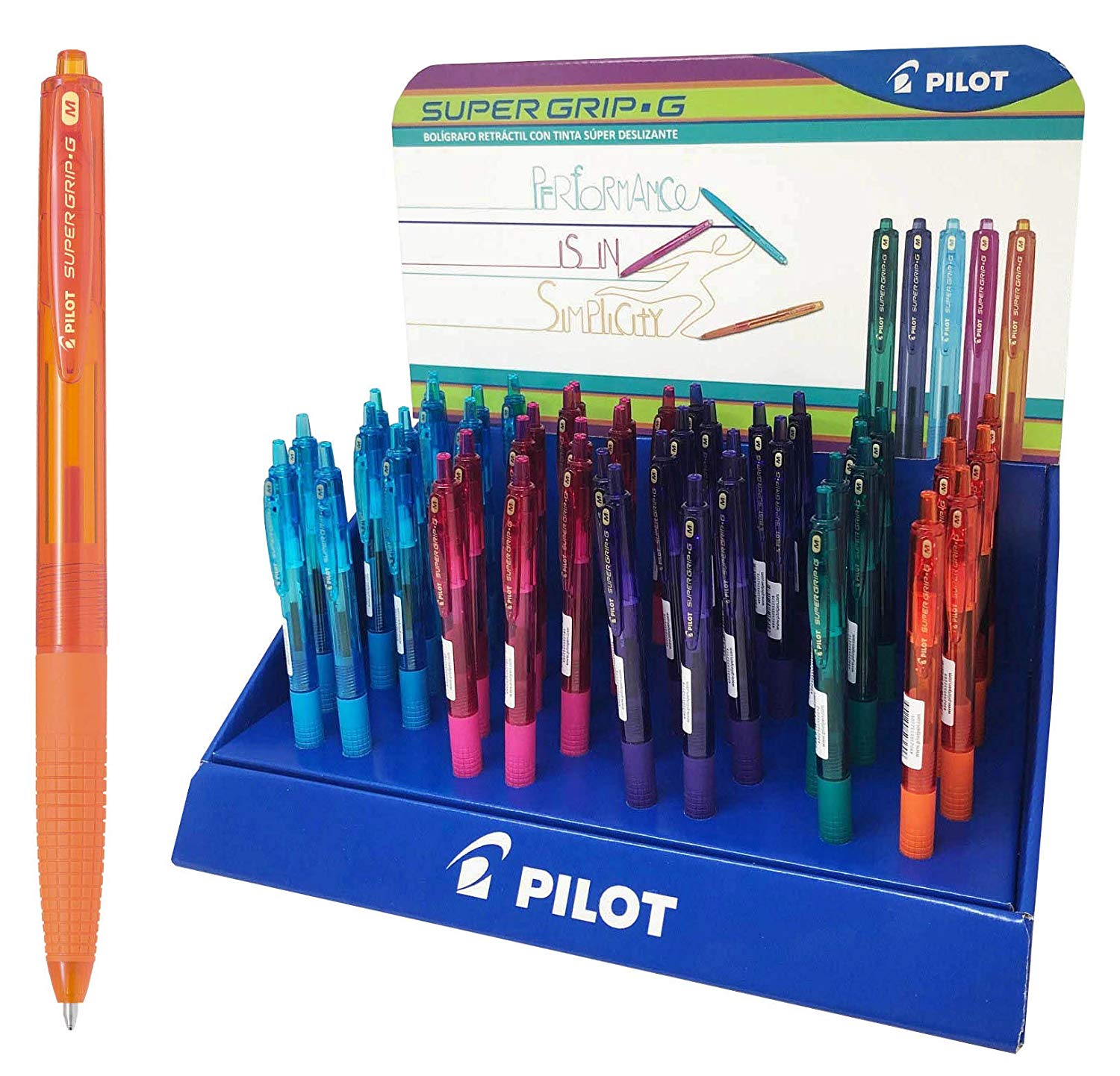 Display 48 Pill Pens SuperG Neon 5 Colours – TopToy