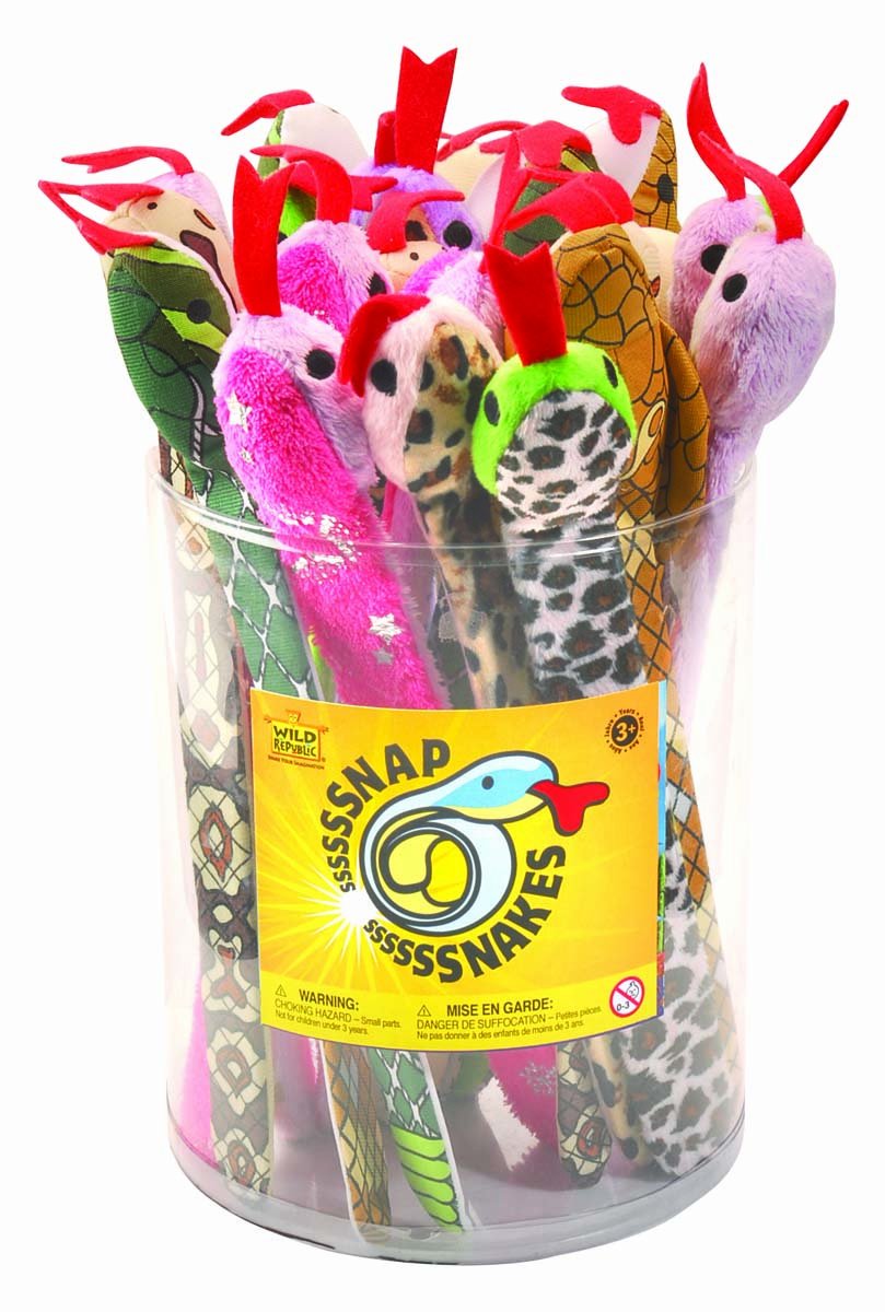 Wild Republic 88079 Snap Bracelet Set Snakes, 24 Pieces in a Box, Gifts ...