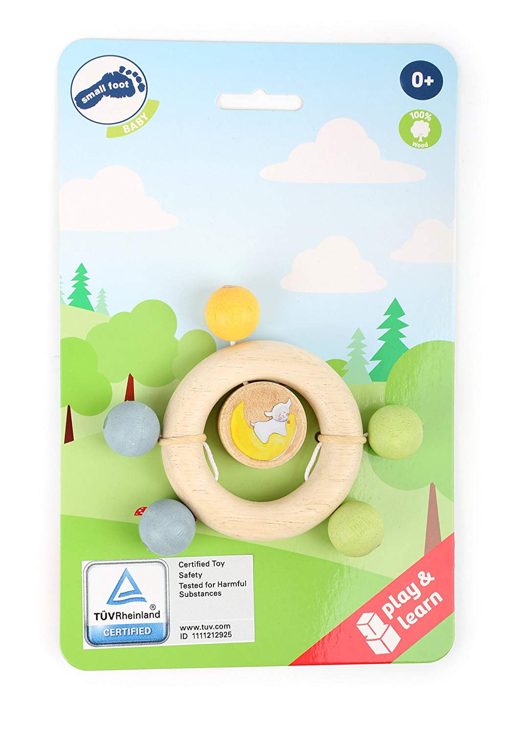 Small Foot baby 10513 Wooden Grasp Toy with Pastel, rattling Elements ...