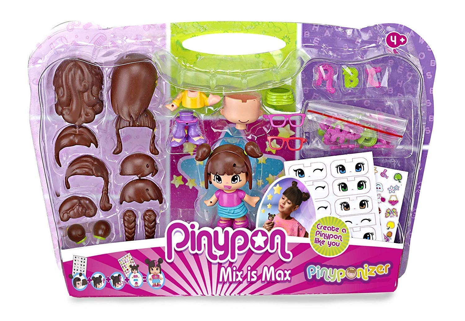 Pinypon Pinyponizer, Set to Create Customized, Brown Hair – TopToy