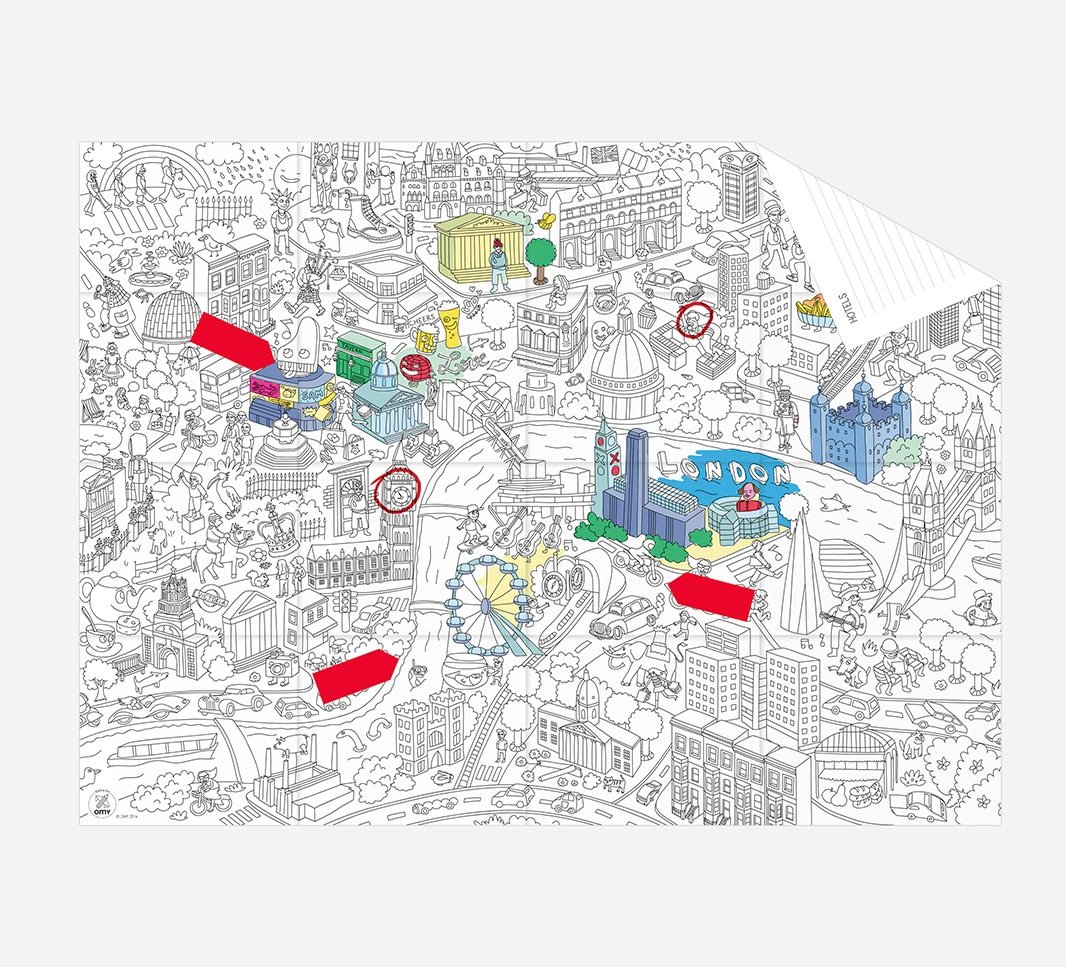Omy “London Pocket Map, Paper, Multi-Colour – TopToy
