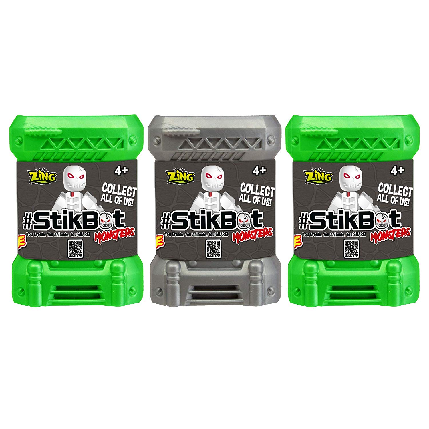 Zing Stikbot Monster Capsule – 3 Pack Blind Assortment – TopToy