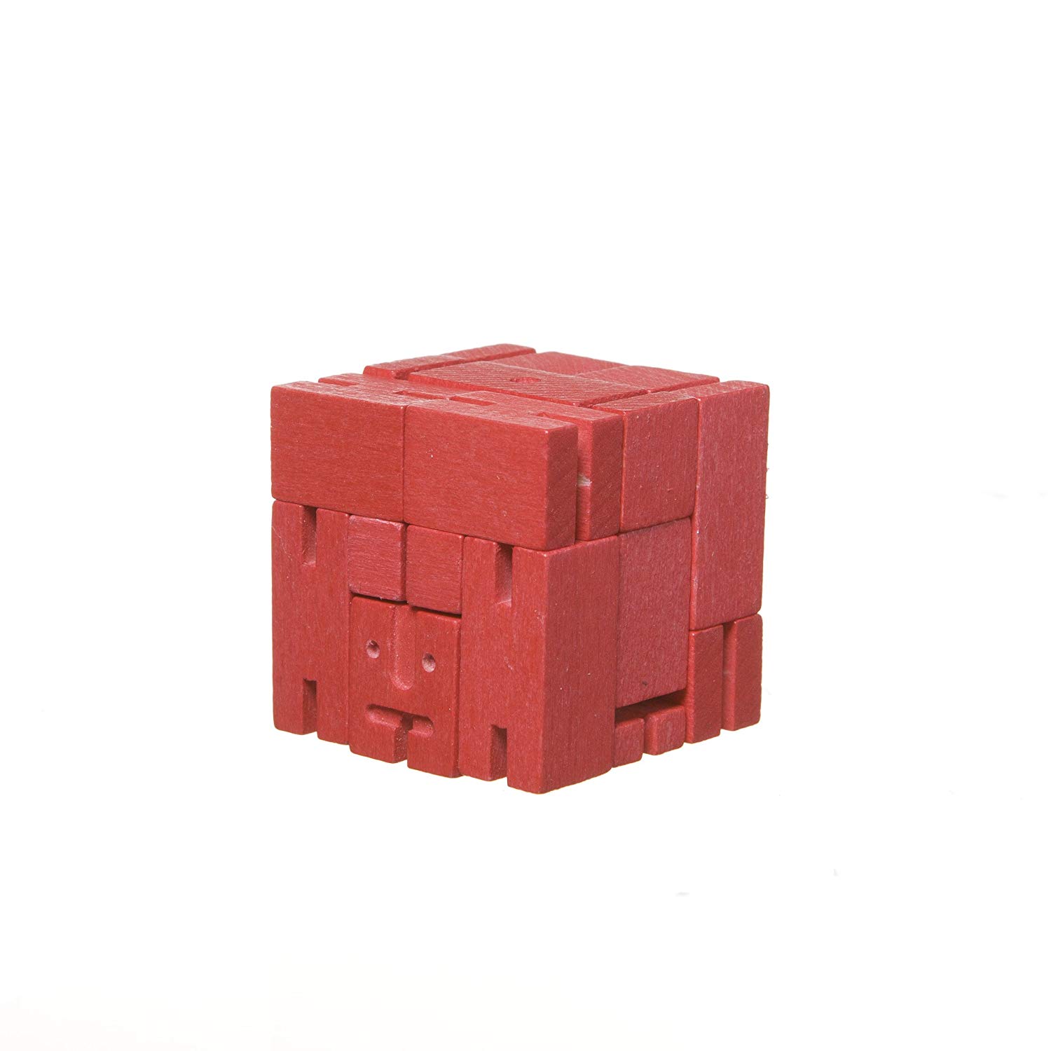 Areaware DWC4R Micro Cubebot Wooden Toy – Red – TopToy