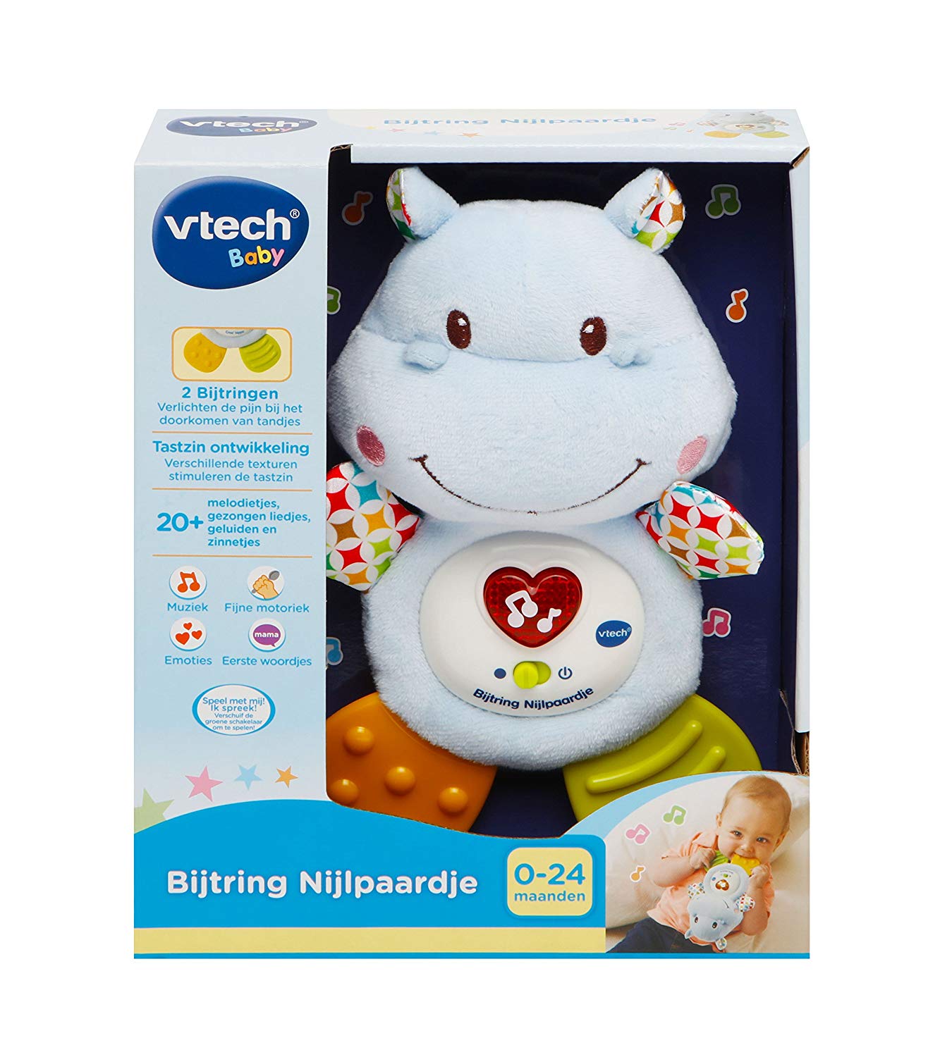 VTech 80-502523 Teething Ring Hippo (in Dutch) – TopToy